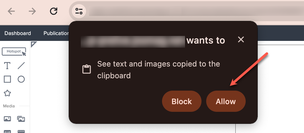 Allow clipboard permissions for different browsers
